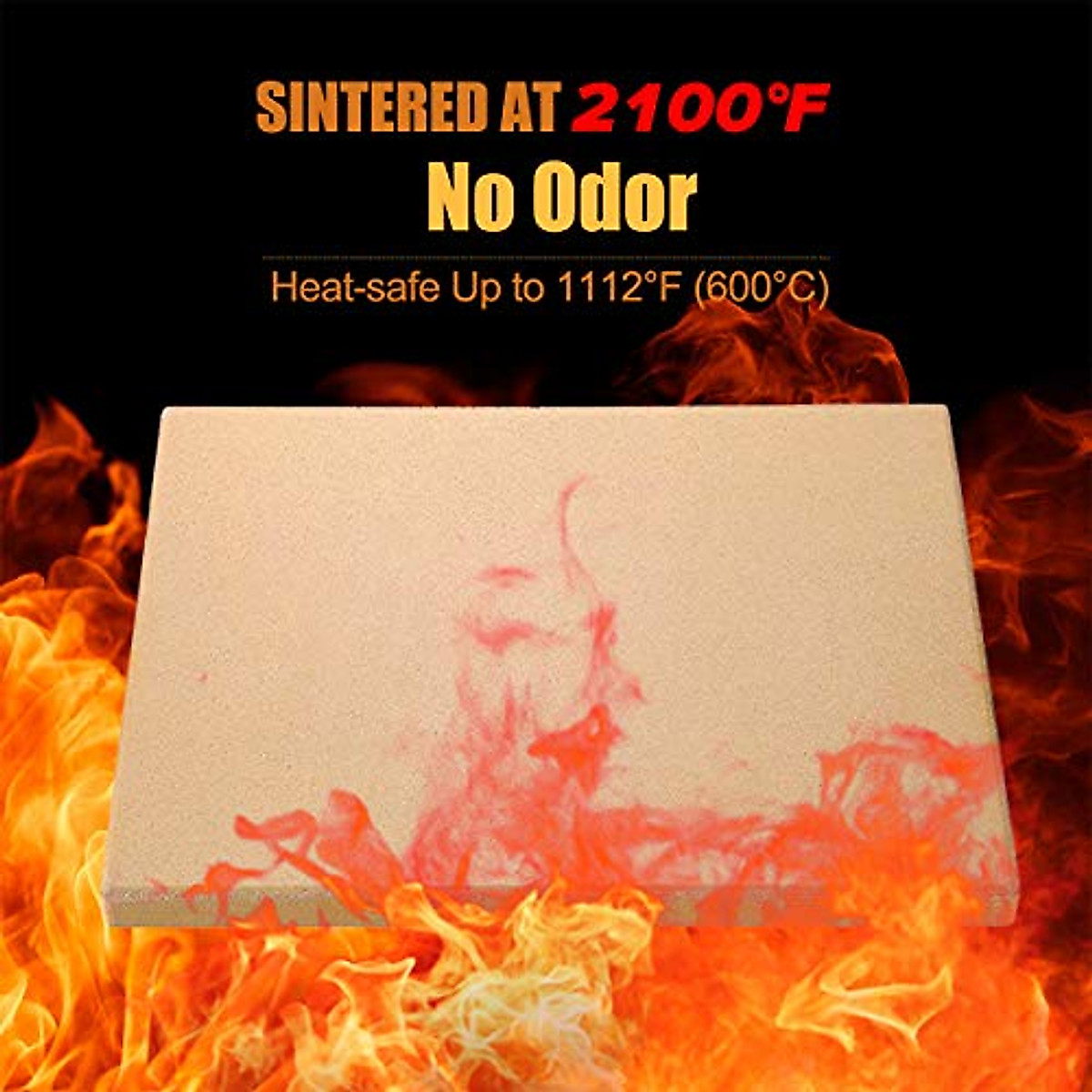 Augosta Pizza Stone for Oven and Grill, Free Wooden Pizza Peel paddle, Durable and Safe Baking Stone for grill, Thermal Shock Resistant cooking stone, 15 x 12 Inch