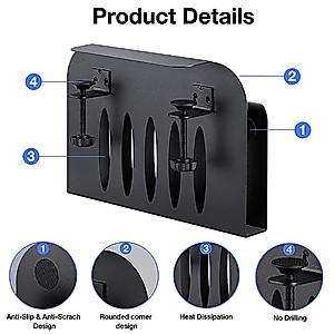 Meekakee Desk Laptop Holder Clamp-On Desk Organizer, No Drilling Standing Desk Drawer, Under Desk Cable Management Tray,Side Desk Organizer(Black)