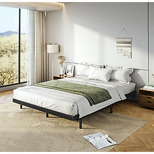 THEOCORATE Queen Box Spring,2 Inch Bunkie Board Bed Slat Replacement Low Profile Mattress Foundation.Heavy Duty Structure,Noise Free, Non-Slip, Easy Assembly (Not Included Cover Set)