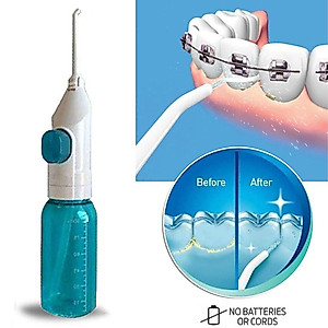 Portable Liquid Flosser, Cordless Travelling Liquid Jet Air Technology Dental Oral Irrigator or Air Flosser Liquid Pick for Teeth Cleaning