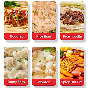 Koalalko Commercial Pasta Cooker with 4 Holes Noodle Cooking Machine Pasta Makers Boiler Cooker Machine Noodles Table with 4 Basket Noodle Dumpling Maker with Noodle Filter 110V US plug