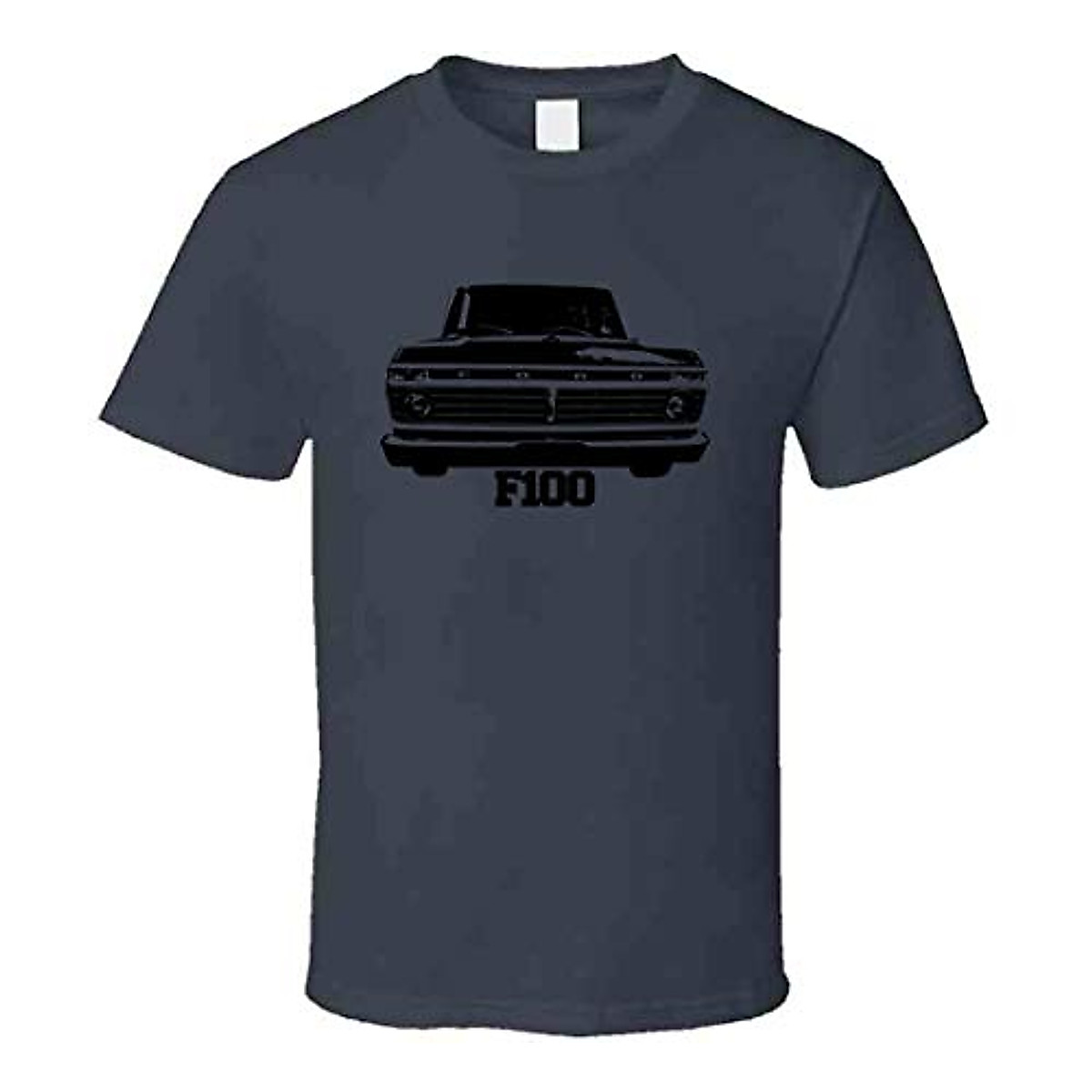 1976 F100 Pickup Truck Grill View with Model Name White T Shirt 2XL Charcoal Grey