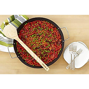 IMUSA USA Paella Pan with Metal Handle, 15-Inch, Black