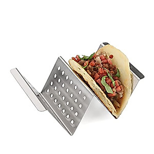 Taco Holders Stainless Steel Taco Holder Stands Set of 6 Each Taco Rack Holds 2 Soft & Hard Shell Tacos for Taco Rack, Taco Shell Holder, Taco Tray, Oven, Grill