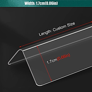 Clear Plastic Wall Corner Guards and Edge Protectors, 4 3 1.7cm Wide Self Adhesive Corner Shield Trim Strips for Home Kitchen Office, Waterproof ( Color : 1.7cm(0.6in) Width , Size : 125cm/49.2in )