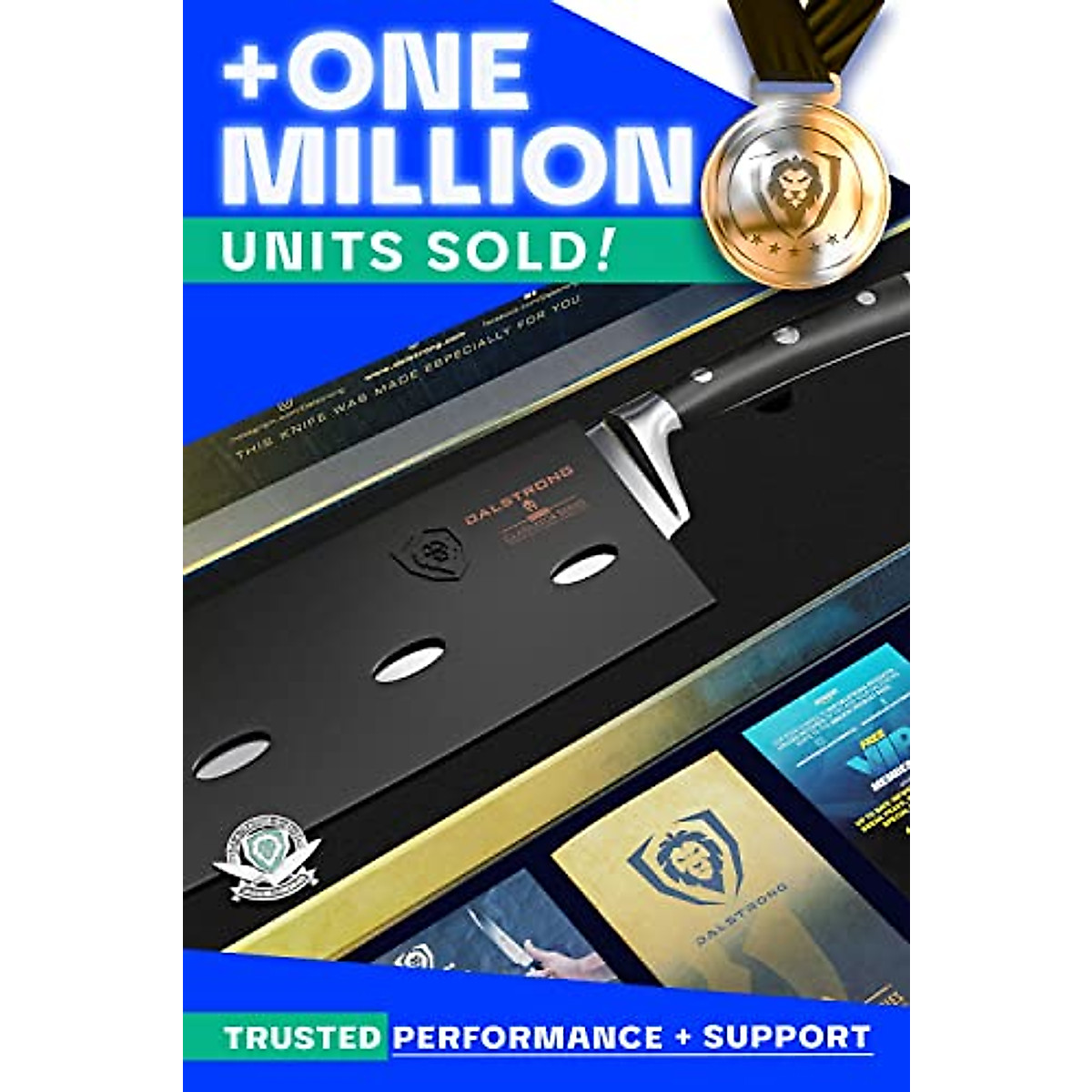 DALSTRONG Meat Cleaver Knife - 7 inch - Gladiator Series - Heavy Duty - Razor Sharp - Forged High Carbon German Steel Kitchen Knife - Black G10 Handle - Butcher, Bone - Sheath Included - NSF Certified