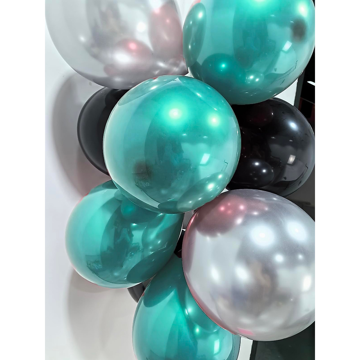 Teal Graduation Decorations 2024/Turquoise Black Graduation Party Decorations Teal Turquoise Black Balloons 45pcs/Teal Birthday Party Decorations for Women Teal Black Bridal Shower/Wedding