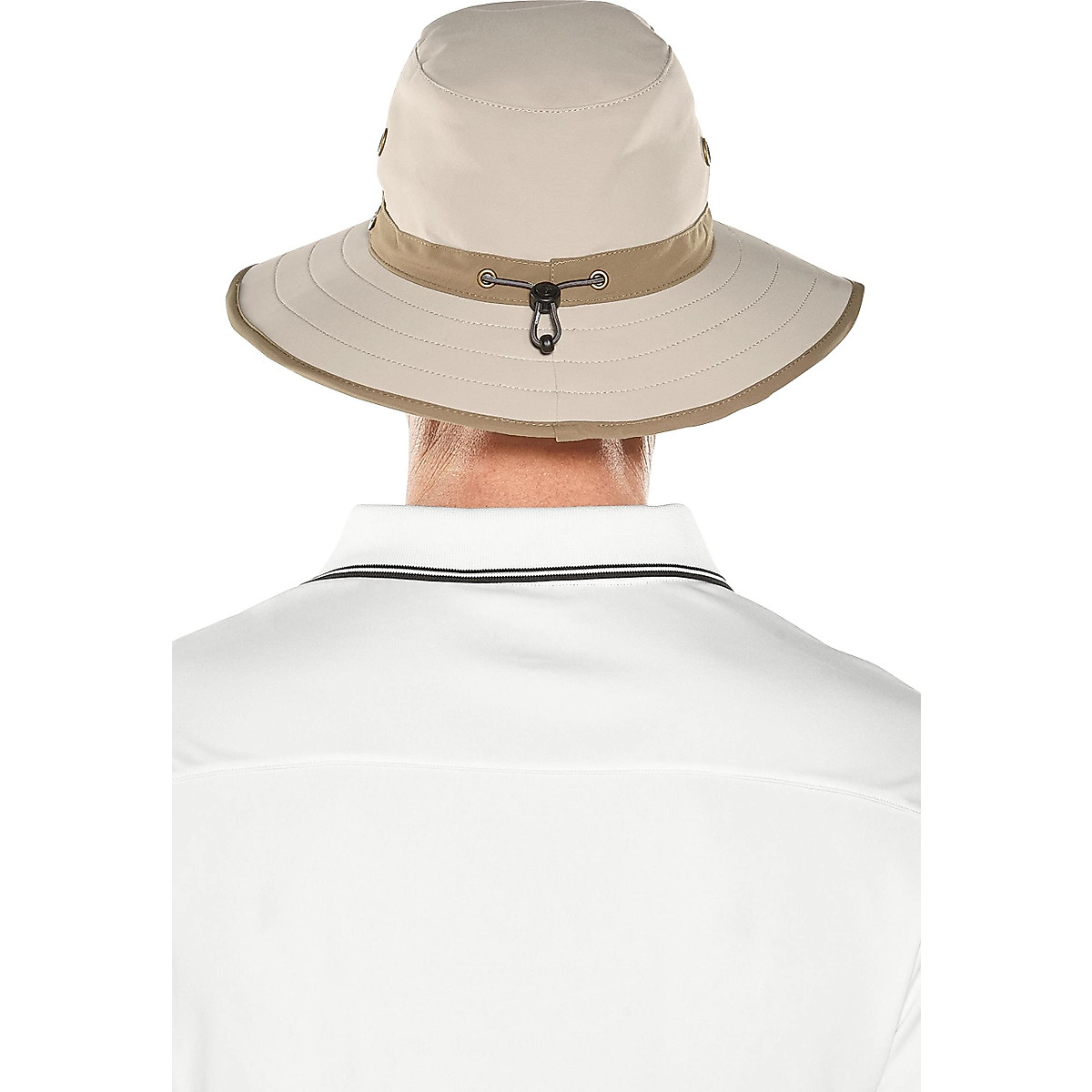 Coolibar UPF 50+ Men's Women's Matchplay Golf Hat - Sun Protective (Large/X-Large- Tan/Khaki)