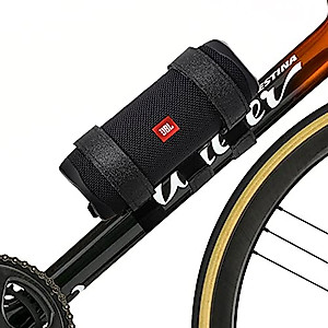 Caudblor Portable Bike Speaker Mount, Adjustable Wireless Speaker Strap, Premium Universal Bicycle Handlebar Sound Bar Holder with 2 Straps, for JBL Speakers/Water Bottle on Golf Cart/Boat