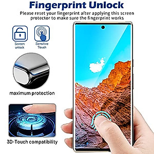 [2+2 Pack] Screen Protector, 9H Tempered Glass, Ultrasonic Fingerprint Compatible, 3D Curved, HD Clear Scratch Resistant for Google Pixel 7 Pro 5G Glass Screen Protector