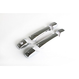 Auto Ventshade 685210 Chrome Door Handle Covers, 4-Door Set for 2007-2013 Silverado/Sierra 1500 & Avalanche, 2007-2014 Silverado/Sierra 2500HD, 3500HD, Suburban, Tahoe, Yukon
