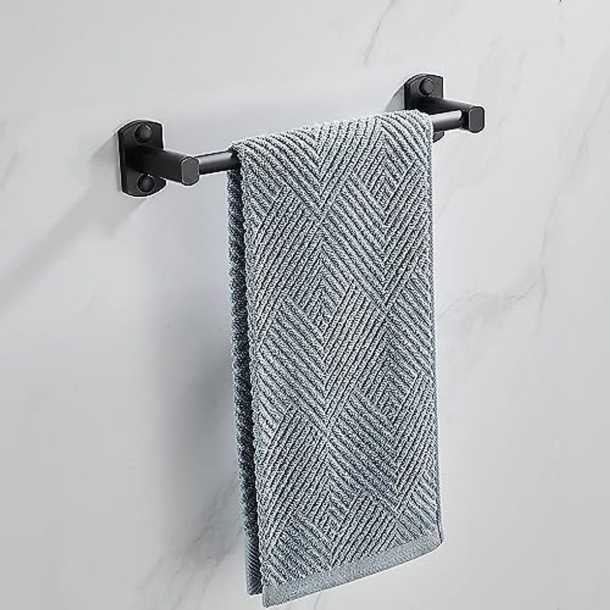 Dancrul Black Towel Bar, Hand Towel Rack for Bathroom Wall Mounted Towel Hanger, Kitchen Bath Towel Holder, Toilet Towel Rod,12 Inch