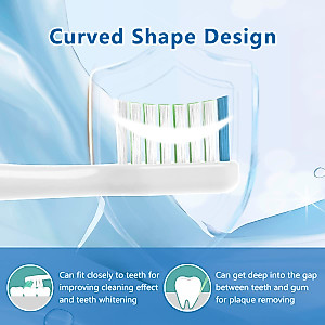 Sonic Replacement Toothbrush Heads Compatible with Waterpik Complete Care 9.0 (CC-01), 5.0 (WP-861) Electric Toothbrush, Medium Bristle, 10 Count (White)