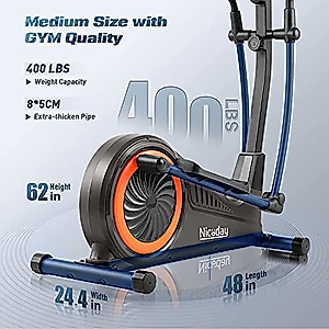 Niceday Elliptical Machine, Cross Trainer with Hyper-Quiet Magnetic Driving System, 16 Resistance Levels, 400LB Weight Limit