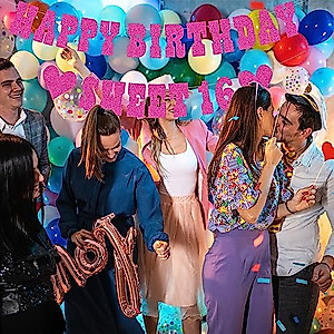 Pre-Strung Birthday Party Decorations,Sweet 30 Happy Birthday Banner,Pink Glitter Thirty Birthday Banner Boot for 30th Women Birthday Party. Did we mention no DIY?