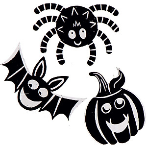 Baker Ross AX201 Glow in The Dark Scratch Art Fridge Magnets - Pack of 10, Halloween Decorations, Halloween Crafting, Magic Paper Ideal for Kids to Design and Decorate for Trick or Treaters