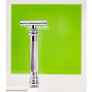 Merkur Heavy Duty Long Barber Pole Safety Razor, Chrome