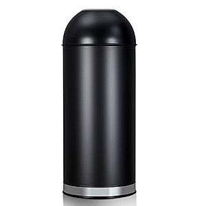 17 Gal / 65L Open Top Trash Can Commercial Grade Heavy Duty Tall Commercial Trash Can Brushed Stainless Steel for Outdoor | Kitchen Waste Bins for Home, Office, Restaurant, Restroom