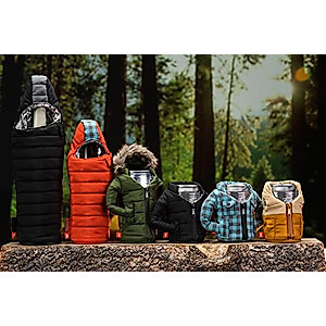 Puffin - The Puffy Jacket - Insulated 12 oz Can Cooler I Beer Bottle & Soda Can Insulator, Keep Drinks and Beverages Cold - Black