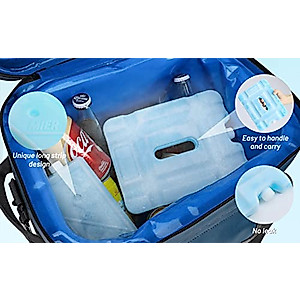 Ice Packs for Lunch Bags - MIER Resuable Lunch Box Freezer Ice Pack Slim Icepack Blocks for Lunchbox Coolers, Long Lasting (Blue, Pack of 2)