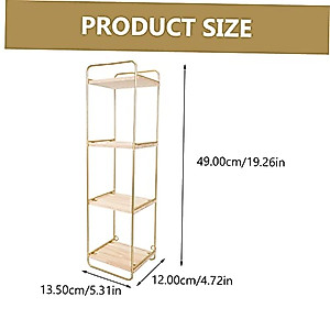 CORHAD Wall Shelf Wall Mounted Floating Shelves Bookshelves Wall Mounted Picture Ledge Shelf Multi-Layer Storage Mounted Shelf Gold Trim Storage Shelves Golden Frame Shelf Board