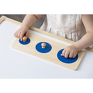 Montessori Multi Shape Wooden Puzzle Toy Baby Toddler First Jumbo Wood Peg Educational Basic Geometry, 2 pieces