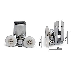 Smooth Zinc Alloy Shower Door Runners 23mm Twin Shower Door Rollers 2top 2bottom 4pcs