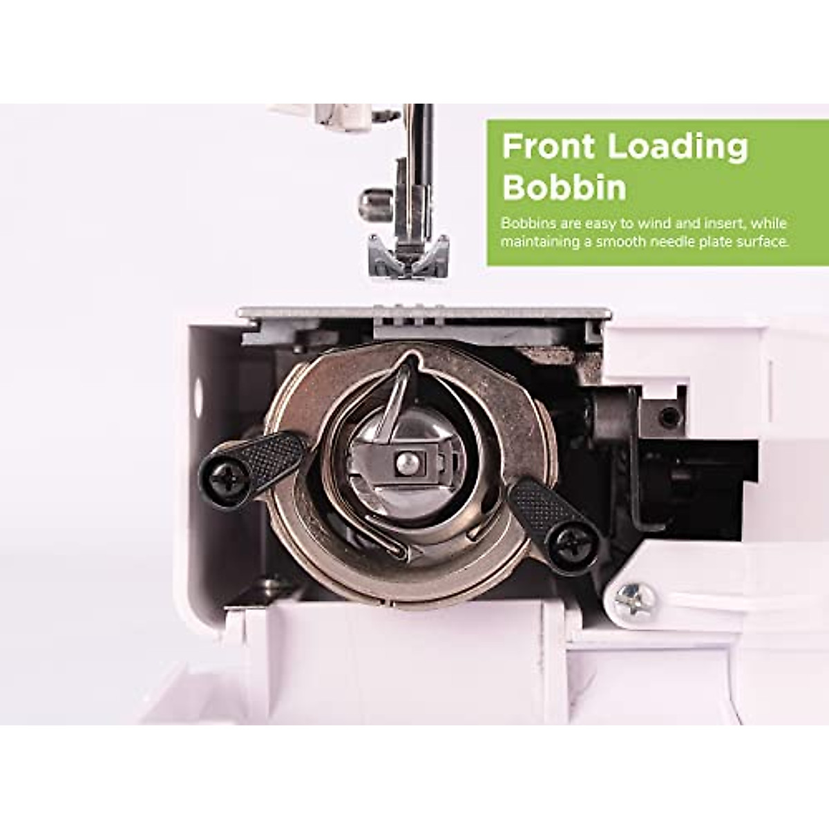 Bruxel Linda Portable Sewing Machine | Easy-To-Use Beginners Sewing Machine with 12-Stitches |Foot Pedal Included | Sewing Machine Accessories Green