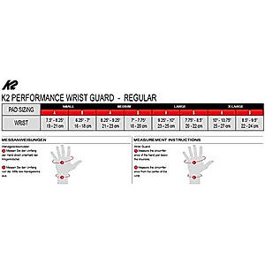 K2 Skate Performance Wrist Guard,Black_Silver,Medium,30E1417.1.1.L