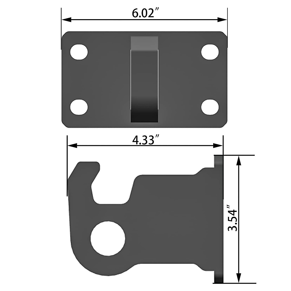 TIOYAR RAM Front Tow Hook Mount Bracket and D-Ring Compatible with 2010-2020 RAM 2500/3500/4500 D-Ring Shackle Bracket, Demon Hook Bracket Replacement