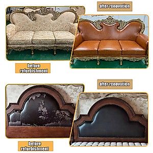 CDY Marine Vinyl Fabric,Soft Waterproof Synthetic PU Fabric Material 1.1mm Thick 54" x 36"Upholstery Faux Leather Fabric for Upholstery Muscle Car,Furniture, Sofa (Black Gray)