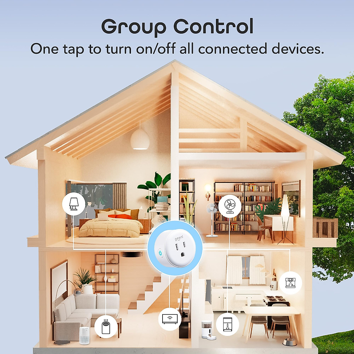 Geeni DOT Smart Wi-Fi Outlet Plug, White, (2 Pack) – No Hub Required – Works with Amazon Alexa and Google Assistant, Requires 2.4 GHz Wi-Fi