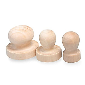 TEHAUX 5pcs Drawer Pulls and Knobs Dresser Knobs Wood Embossing Stamp Wood Drawer Pulls Wooden Drawer Pulls Plant Kit DIY Stamp Wooden Seal Crafts Handle Puppet Clay Wooden Furniture