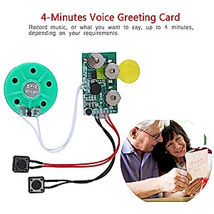 Recordable Voice Module for DIY Greeting Card Music Sound Talk Chip Musical Audio Radio Recorder Regard for Christmas Cards, Creative Gift Boxes, Jewelry Boxes, Crafts, Children's Toys