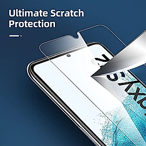 NEW'C [3 Pack] Designed for Samsung Galaxy S22 Screen Protector Tempered Glass, Case Friendly Ultra Resistant