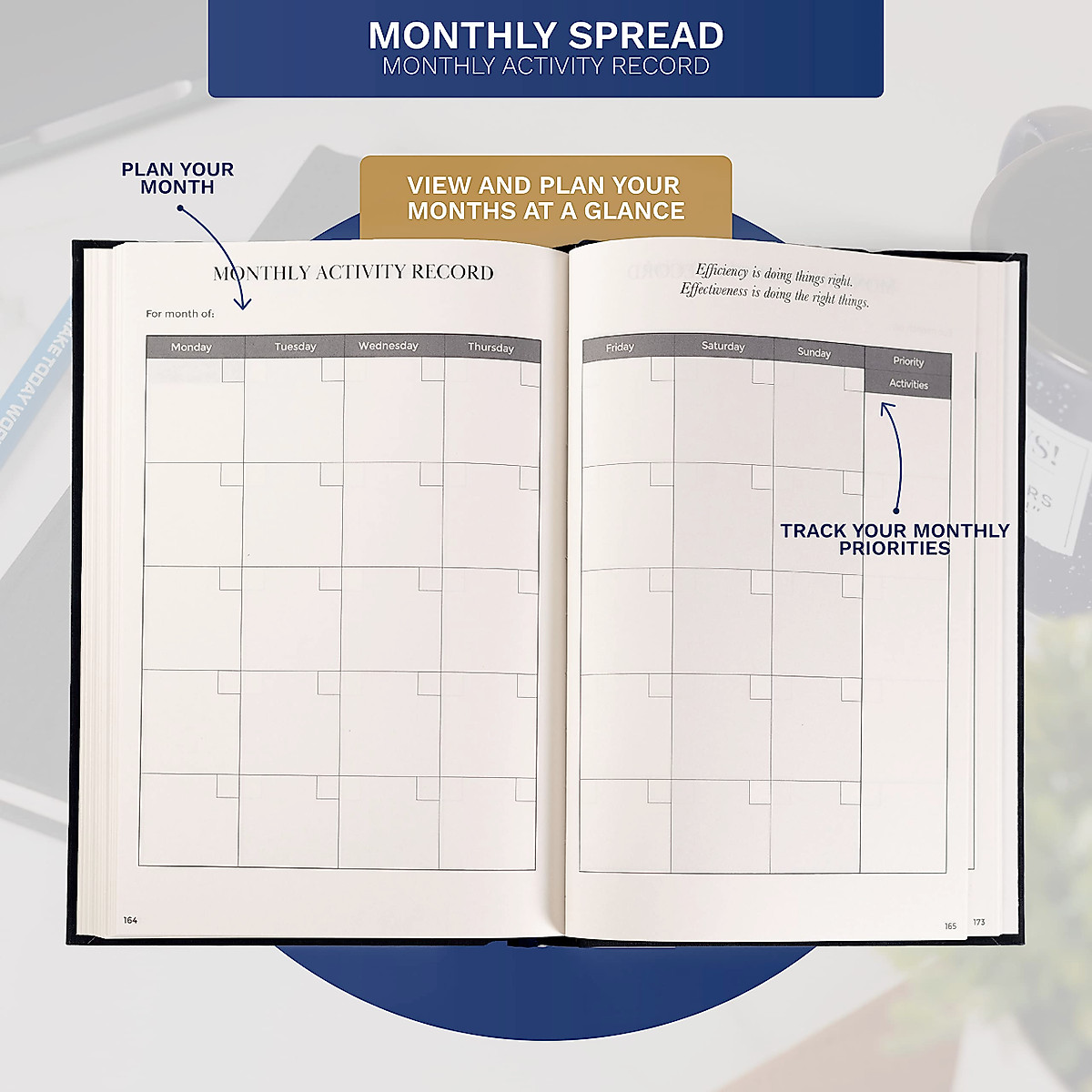 The Performance Planner | Linen Edition | By Zig Ziglar | 6x9 inch Hardcover Daily Planner Journal and For Daily Weekly Monthly and Yearly Goal Setting And Achieving