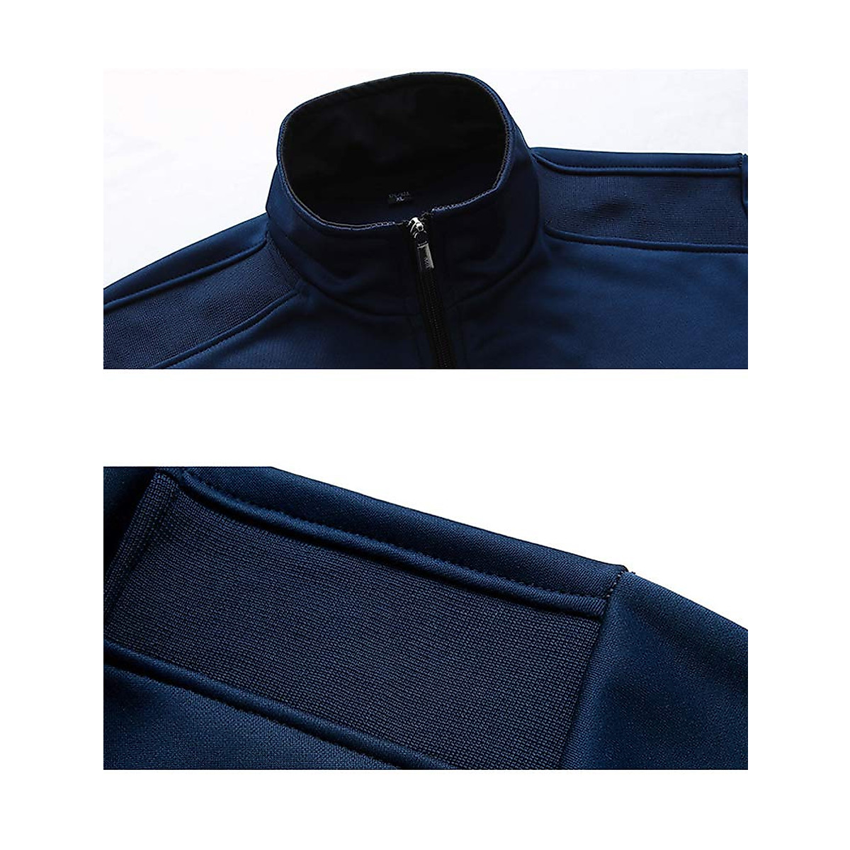 PASOK Men's Casual Tracksuit Long Sleeve Full Zip Running Jogging Sweatsuit Athletic Sports Set Light Gray M