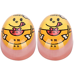 Egg Timer, 2Pcs Egg Boil Timer Color Changing Indicator to Boil Soft‑Boiled Egg Hard‑Boiled Egg Judge Cooking Degree According to Color Change