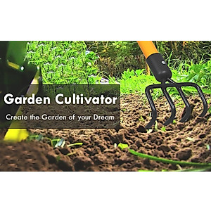 Ashman Garden Cultivator (6 Pack)– Sturdy Hand Tiller/Cultivator – Heavy Duty Blade for Digging, Loosening Soil and Weeding – Rubber Grip Handle for a Strong Hold – Rust Resistant.