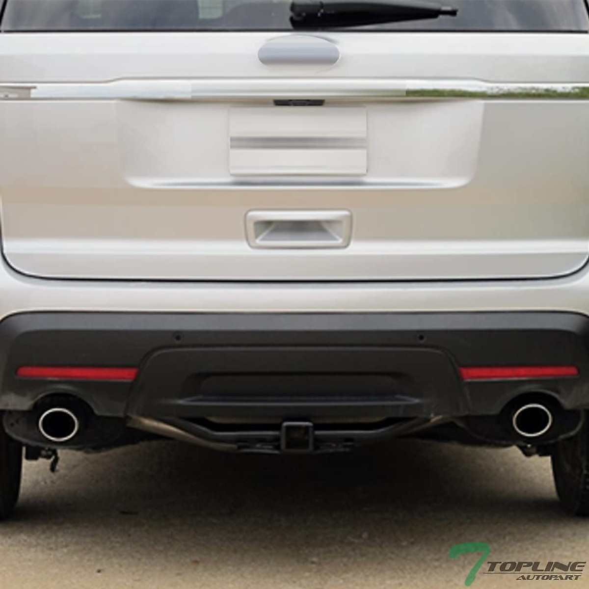 Class 3 III Black 2" Receiver Tube Rear Bumper Trailer Tow Hitch Towing Mount Compatible with 11-17 Ford Explorer / 13-17 Police Interceptor Utility