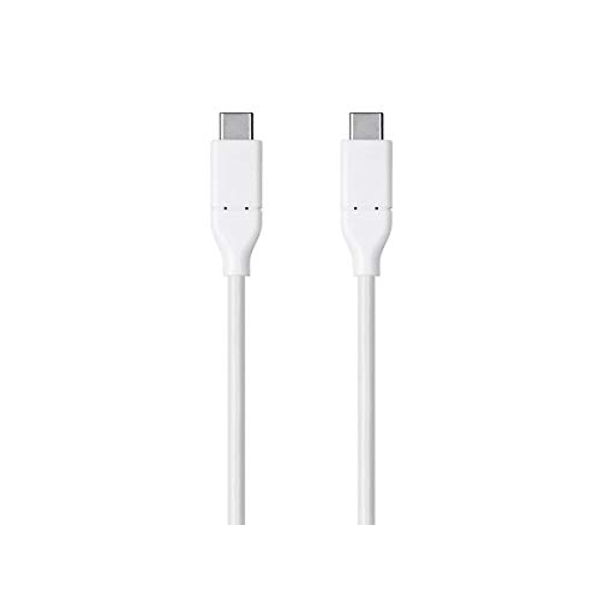 Monoprice USB & Lightning Cable - 0.5 Meter - White | 2.0 USB-C to USB-C 3A 480 Mbps - Select Series