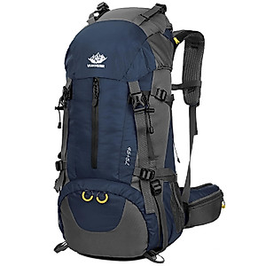 WoneNice 50L(45+5) Waterproof Hiking Backpack - Outdoor Sport Daypack with Rain Cover