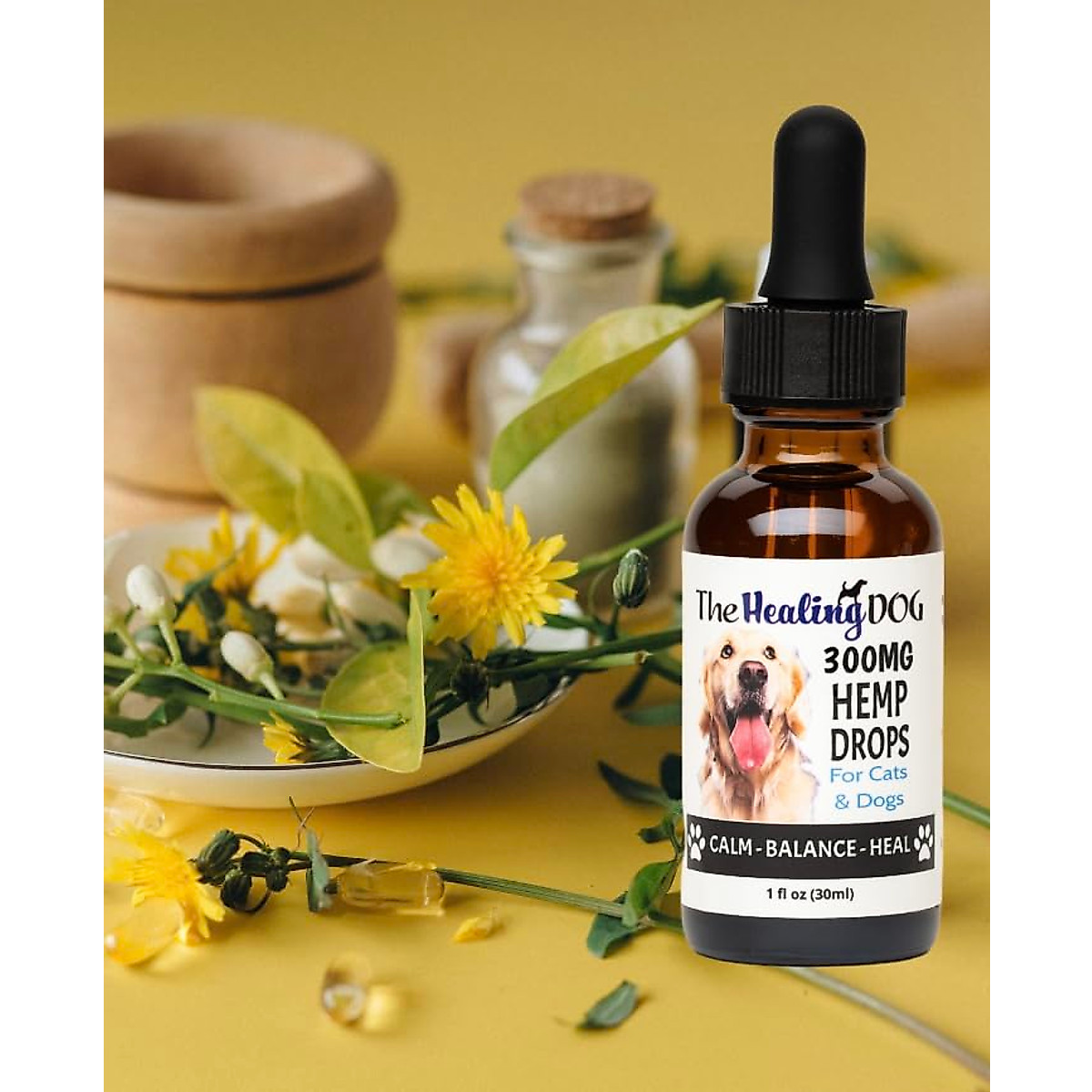 The Healing Dog: Hemp Oil for Cats & Dogs - 300mg