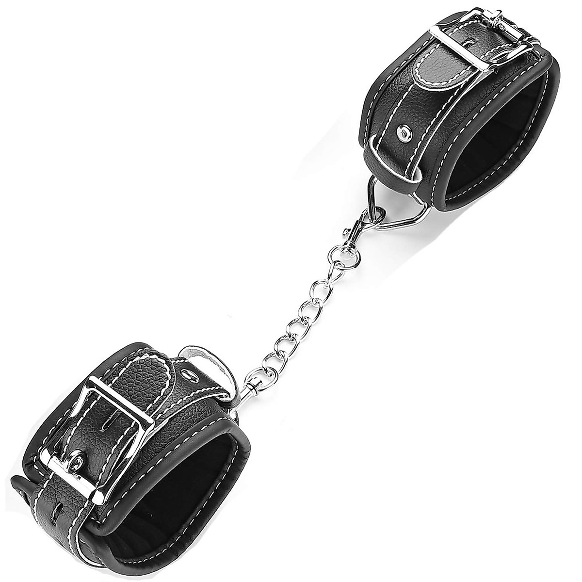 EXREIZST Expandable Silver Spreader Bar with 2 Adjustable Black Straps Sports Training Tools Set for Home Gyms (Silver and Black)