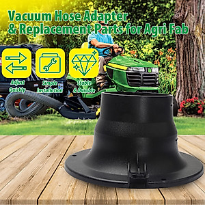Lawn Vac Parts, Lawn Vacuum Parts, Leaf Vacuum Hose Adapter & Replacement Parts for Agri Fab, 1 Pack, Black