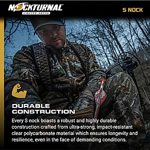 Nockturnal NT-202 -S Lighted Nock for Arrows with .244 Inside Diameter Including Carbon Tech, Victory, Carbon Impact, Carbon Revolution, Easton, Beman and PSE Brands - RED 3-Pack