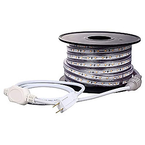 SYLVANIA LED Plug-In 32.8' Outdoor Flex Light Strip Complete Lighting Kit, 6500K Daylight Color Temperature - 1 Pack (75626)