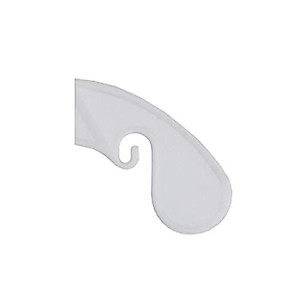 NAHANCO 1414 White Plastic Junior Dress Hangers, Swivel Metal Hook and Notches for Straps, Super Heavy Weight, 14", White (Pack of 100)