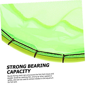Tools 1pc Without Freshwater Mesh Green Bait Catcher Dip Fishing Saltwater Pouch Pole Net Accessory Head Bag Replacement Removable for Supplies Cm Handle Fluorescent Fishing Tool
