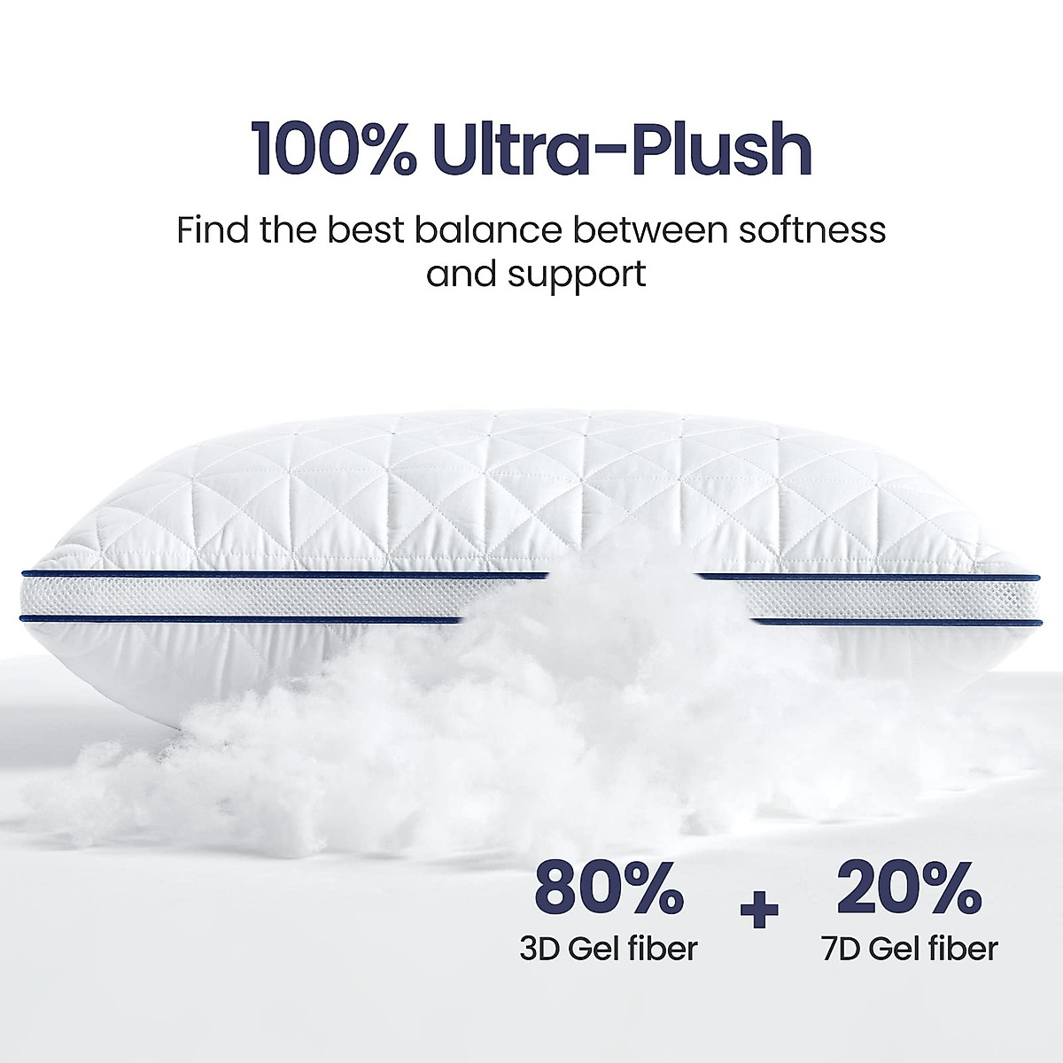 BedStory Pillows for Sleeping,Standard Pillows Set of 2,Cooling Pillows with Mesh Design,Premium Soft Down Alternative Fill Supportive for Back, Stomach or Side Sleepers